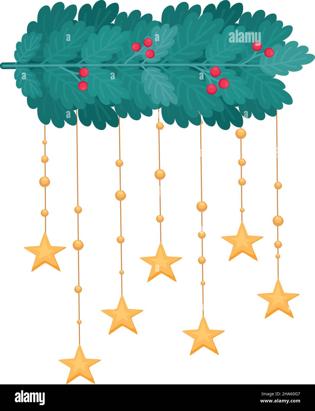 green mistletoe design Stock Vector Image & Art - Alamy
