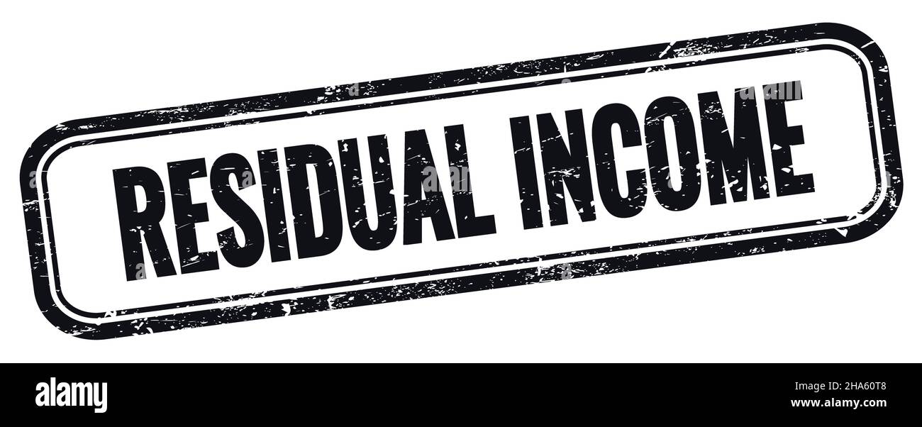 RESIDUAL INCOME text on black grungy vintage rectangle stamp Stock ...