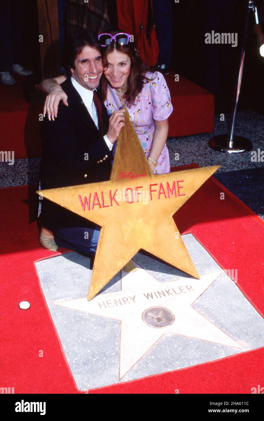 Henry Winkler and wife Stacey Weitzman at the Hollywood Walk of Fame ...