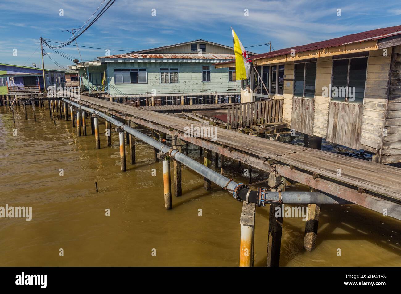 Kampong Ayer water village in Bandar Seri Begawan, capital of Brunei ...