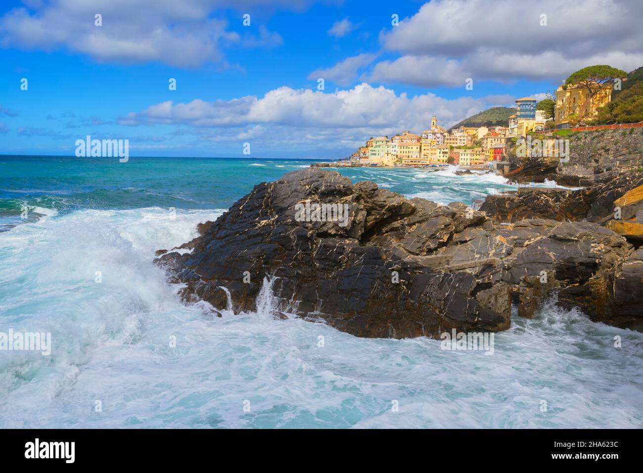 The picturesque village of Bogliasco, Bogliasco, Liguria, Italy, Europe ...