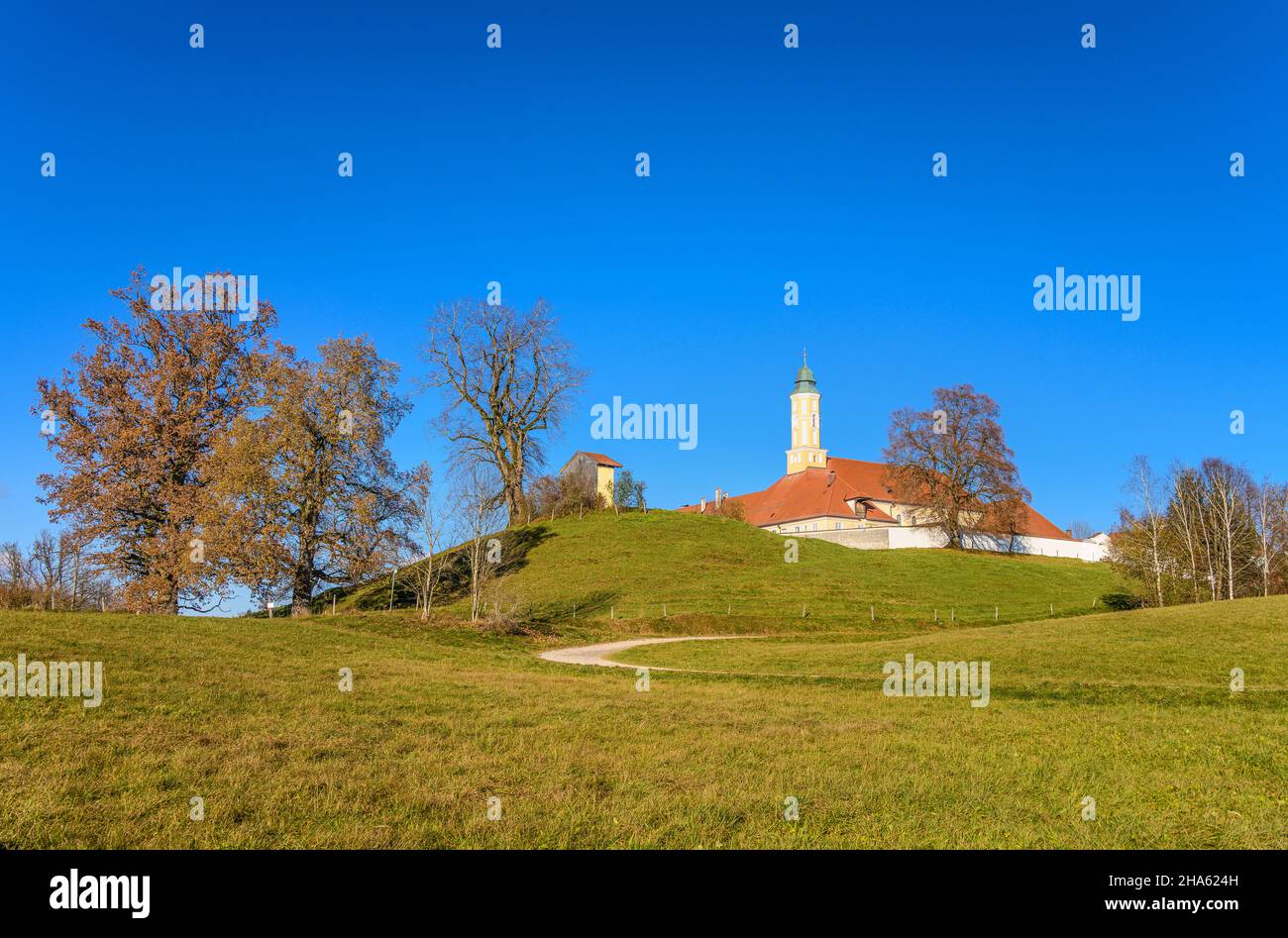 germany,bavaria,upper bavaria,tölzer land,sachsenkam,reutberg monastery ...