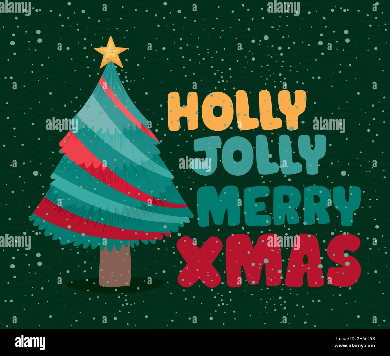 holly jolly christmas card Stock Vector Image & Art - Alamy