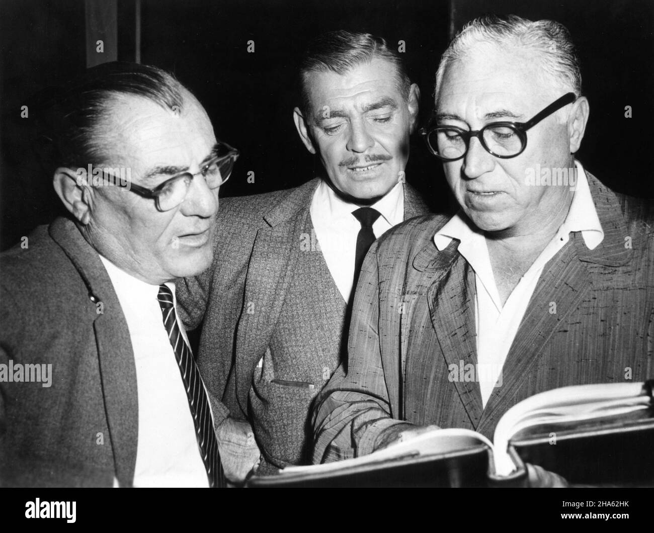 Producer WILLIAM PERLBERG CLARK GABLE and Director WALTER LANG on set ...