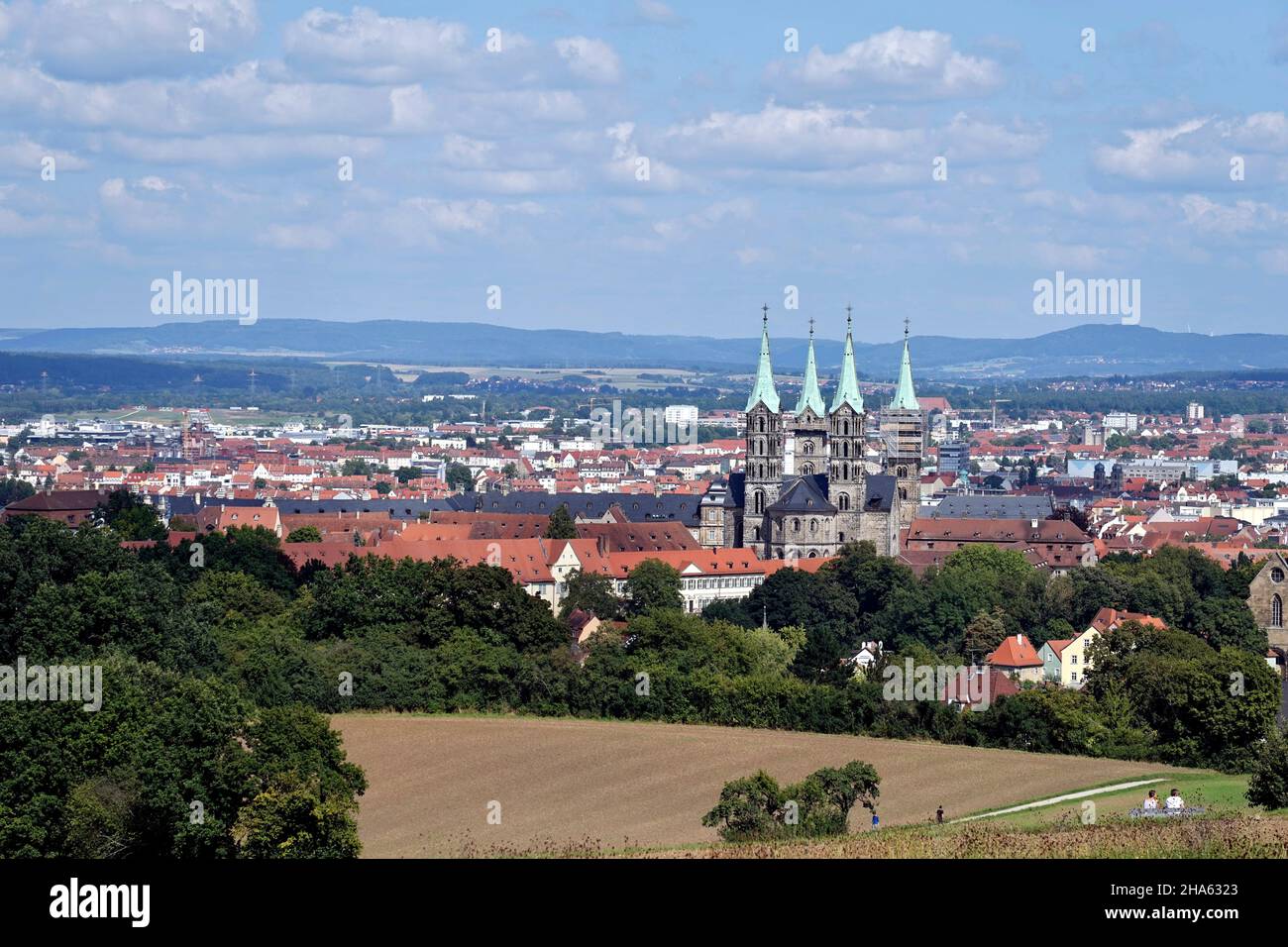 germany,bavaria,upper franconia,bamberg,city overview,old town ...