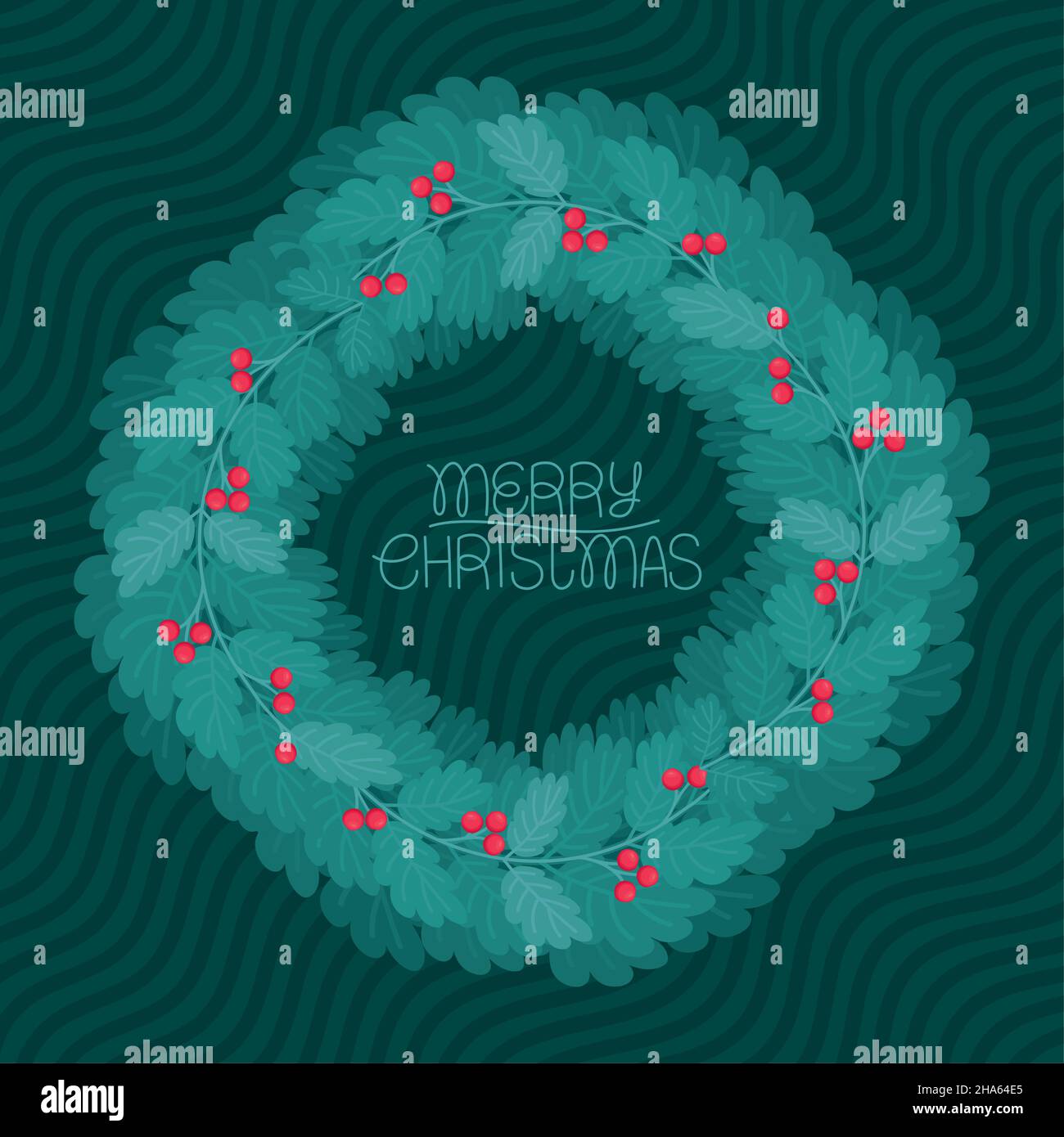 Christmas wreath inscription in Stock Vector Images - Alamy
