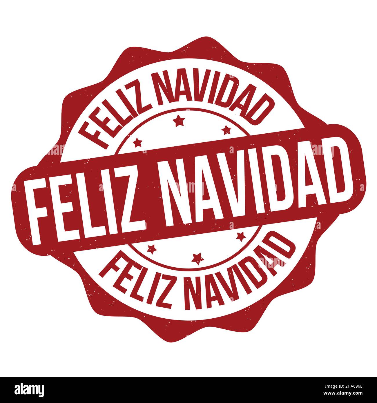 Merry Christmas on spanish language ( Feliz Navidad )grunge rubber ...