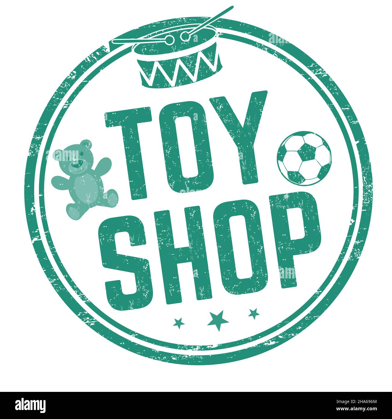 Toy shop grunge rubber stamp on white background, vector illustration ...