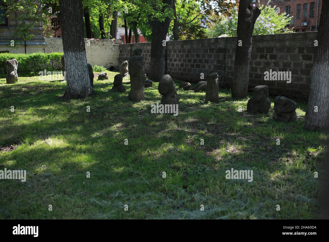 beautiful large green park with many trees and flora Stock Photo - Alamy