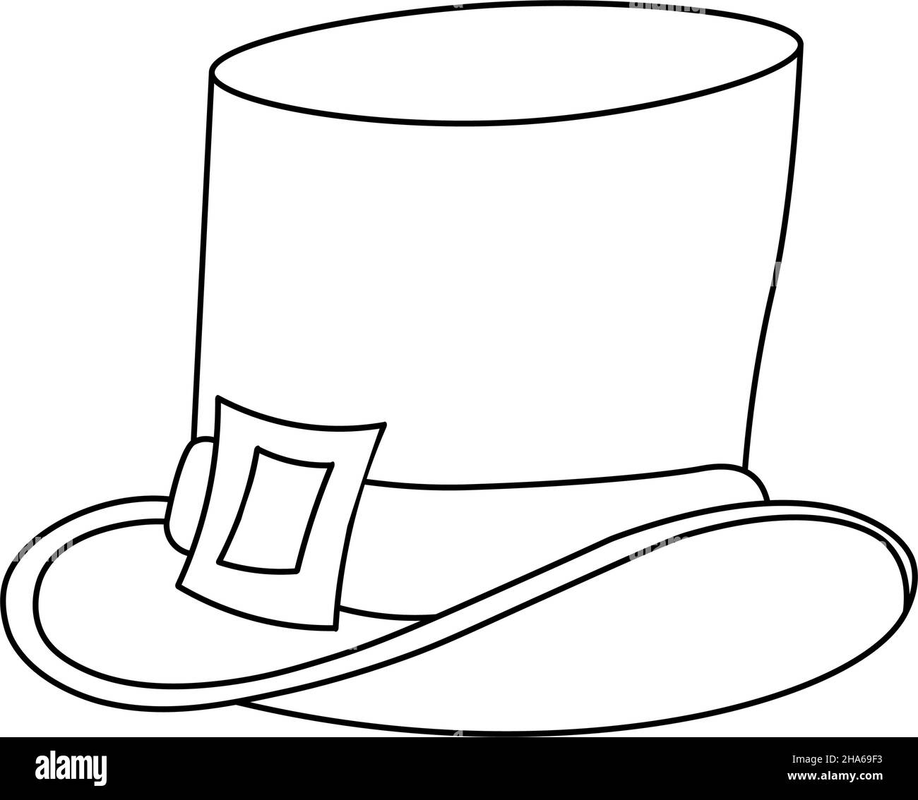 Hand drawn top hat Black and White Stock Photos & Images - Alamy