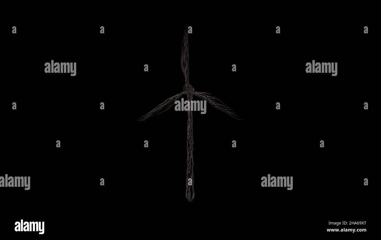 Wind turbine tree. Tree in a shape of a Wind turbine. Seasonal ...