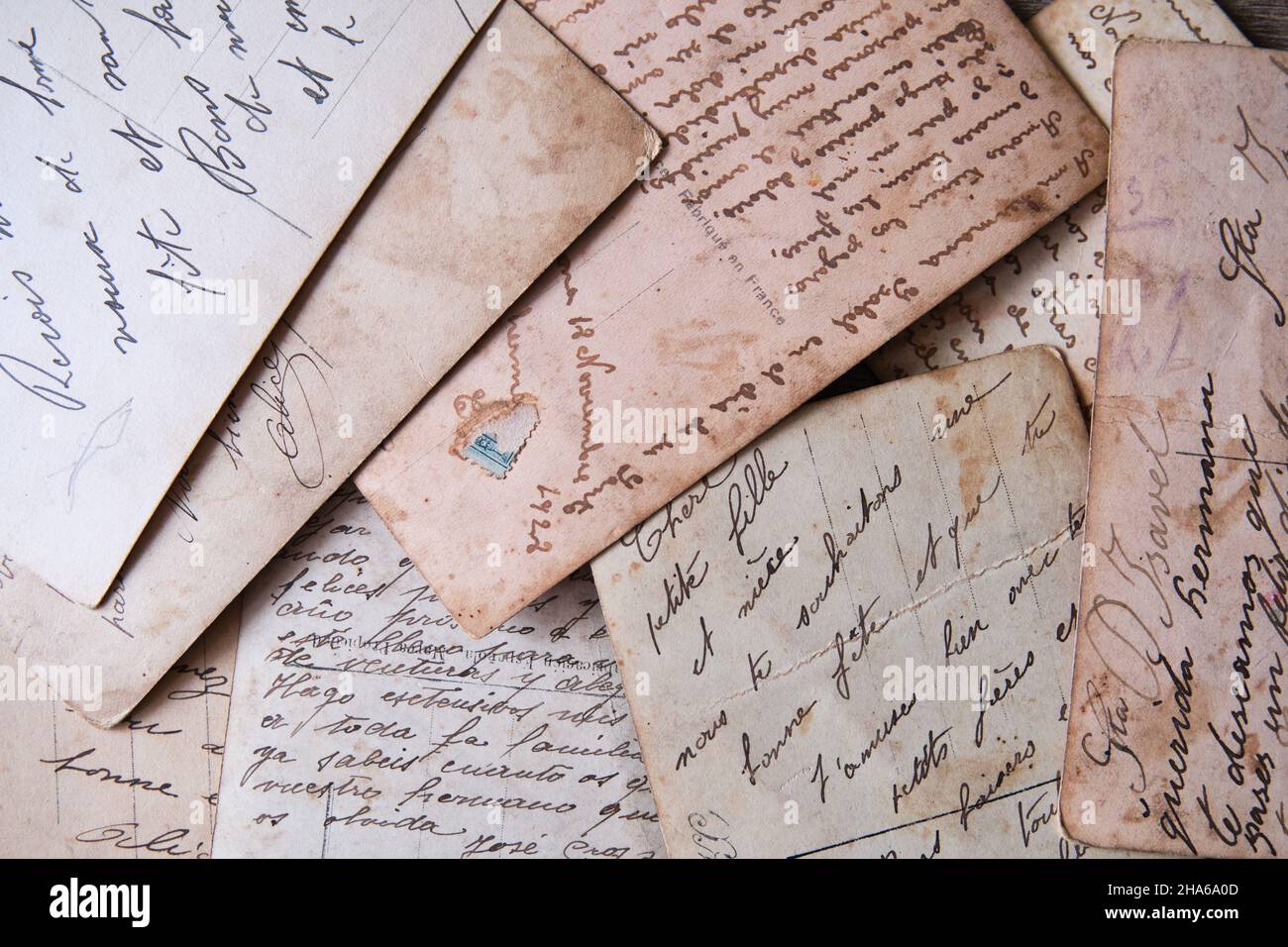 old handwritten letters Stock Photo - Alamy