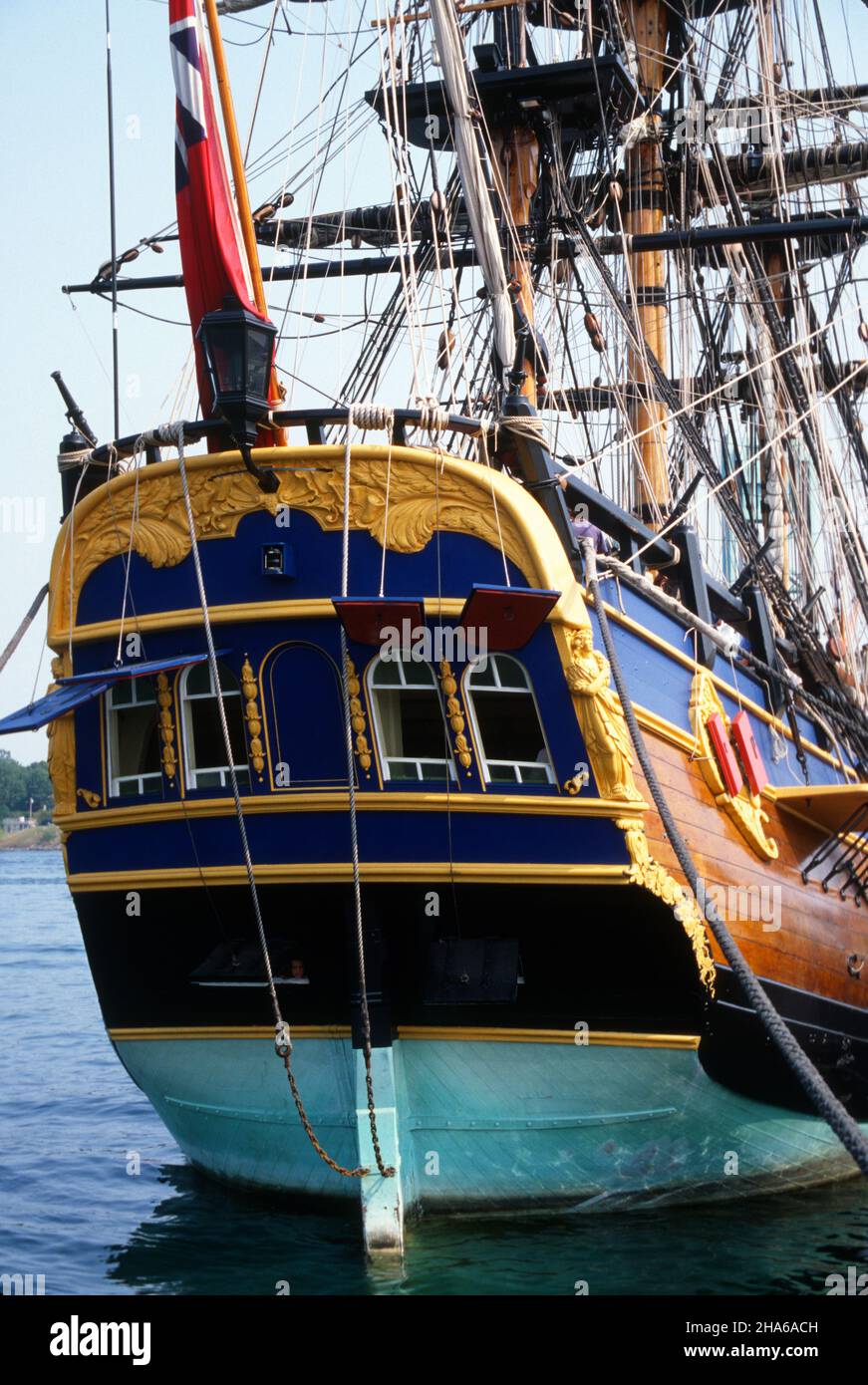 HMB Endeavor, a reproduction of the vessel used by Captain James Cook ...