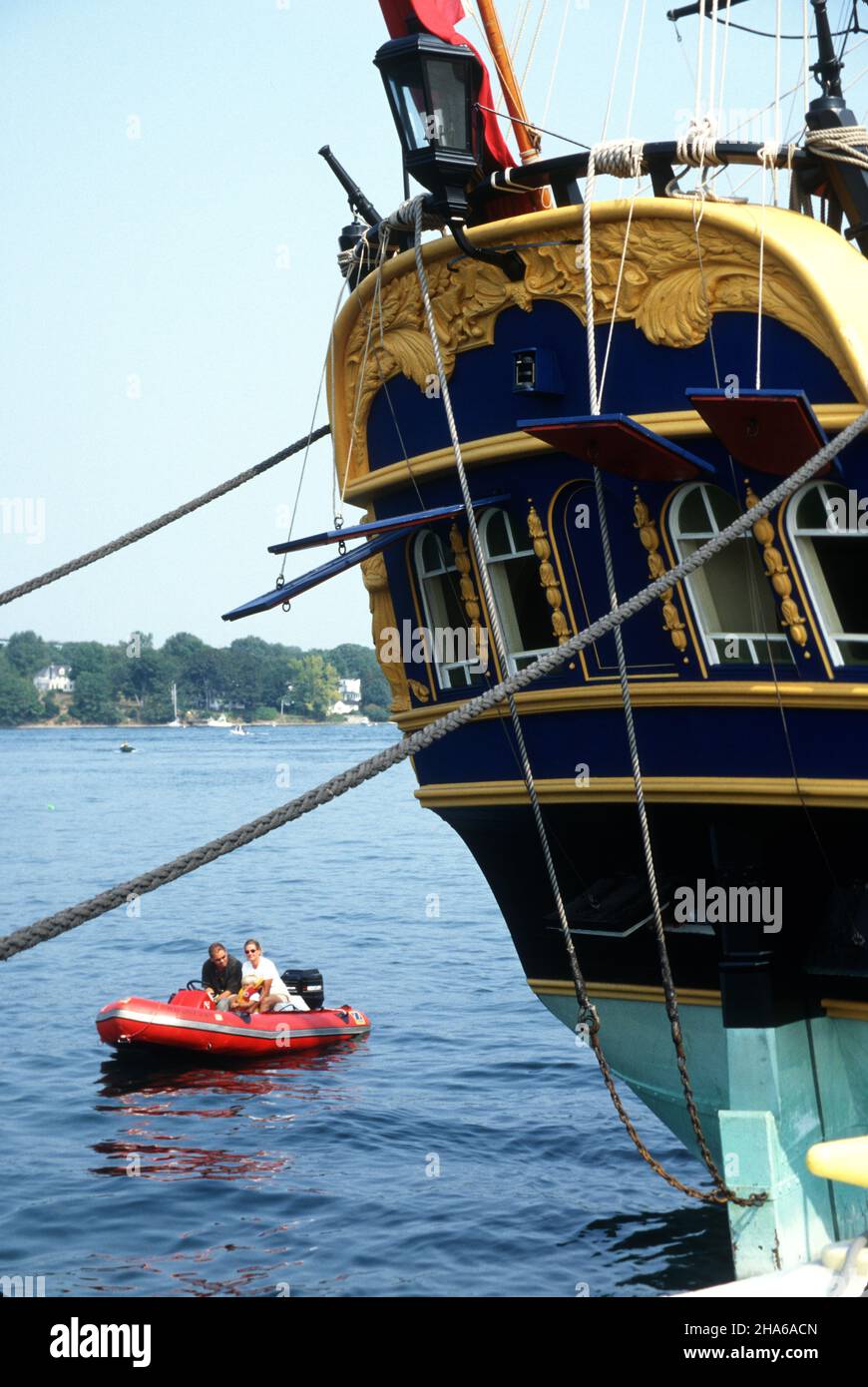 HMB Endeavor, a reproduction of the vessel used by Captain James Cook ...