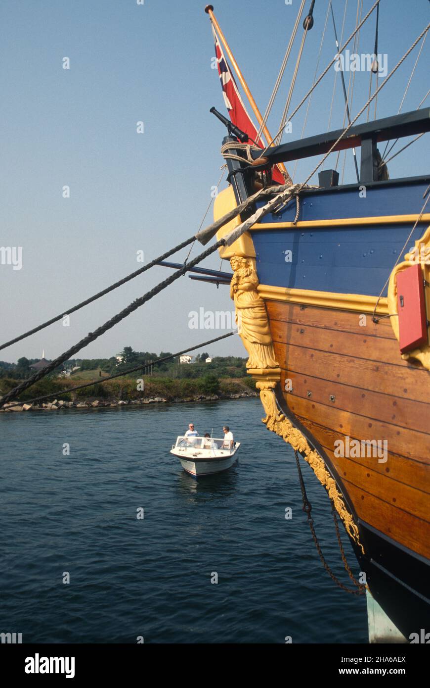 HMB Endeavor, a reproduction of the vessel used by Captain James Cook ...