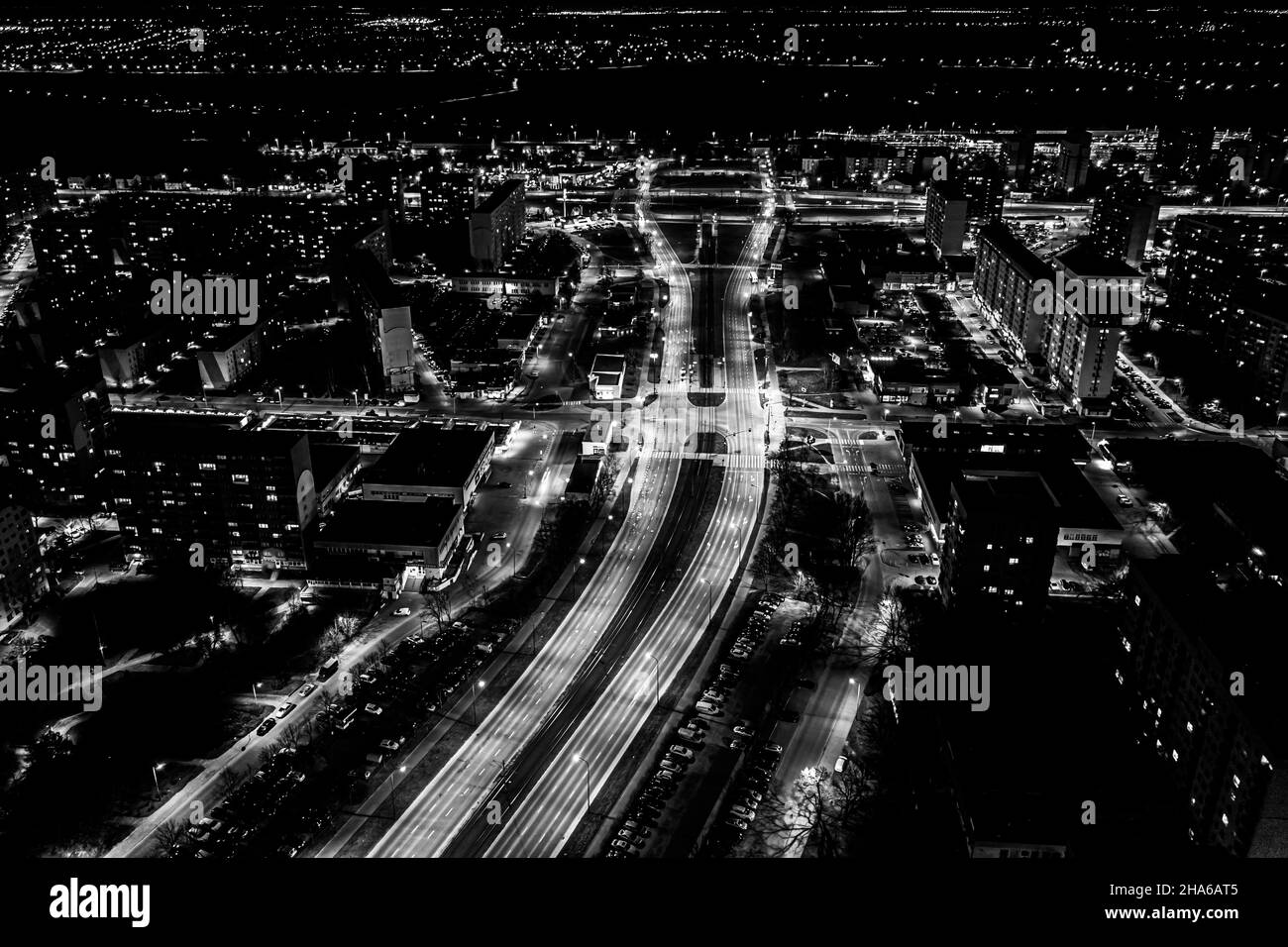 Roof night flat Black and White Stock Photos & Images - Alamy
