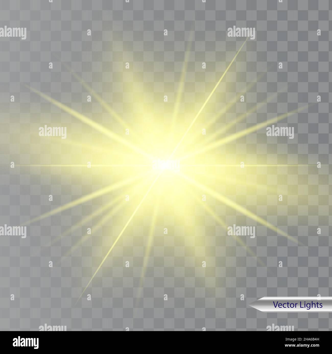 Abstract yellow laser beam. Transparent isolated on black background ...
