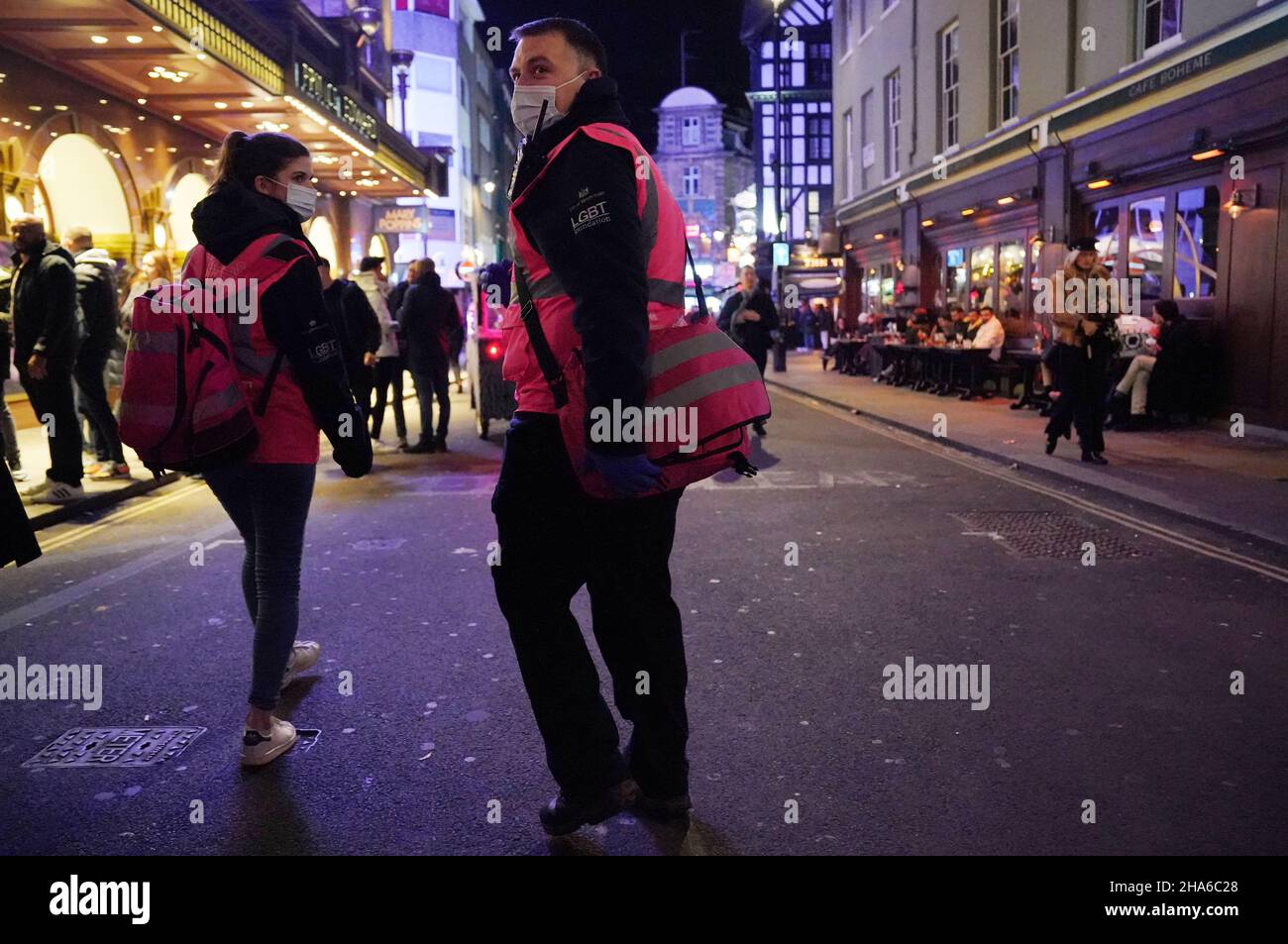 Volunteer members of Soho Angels, an on-street support unit of ...