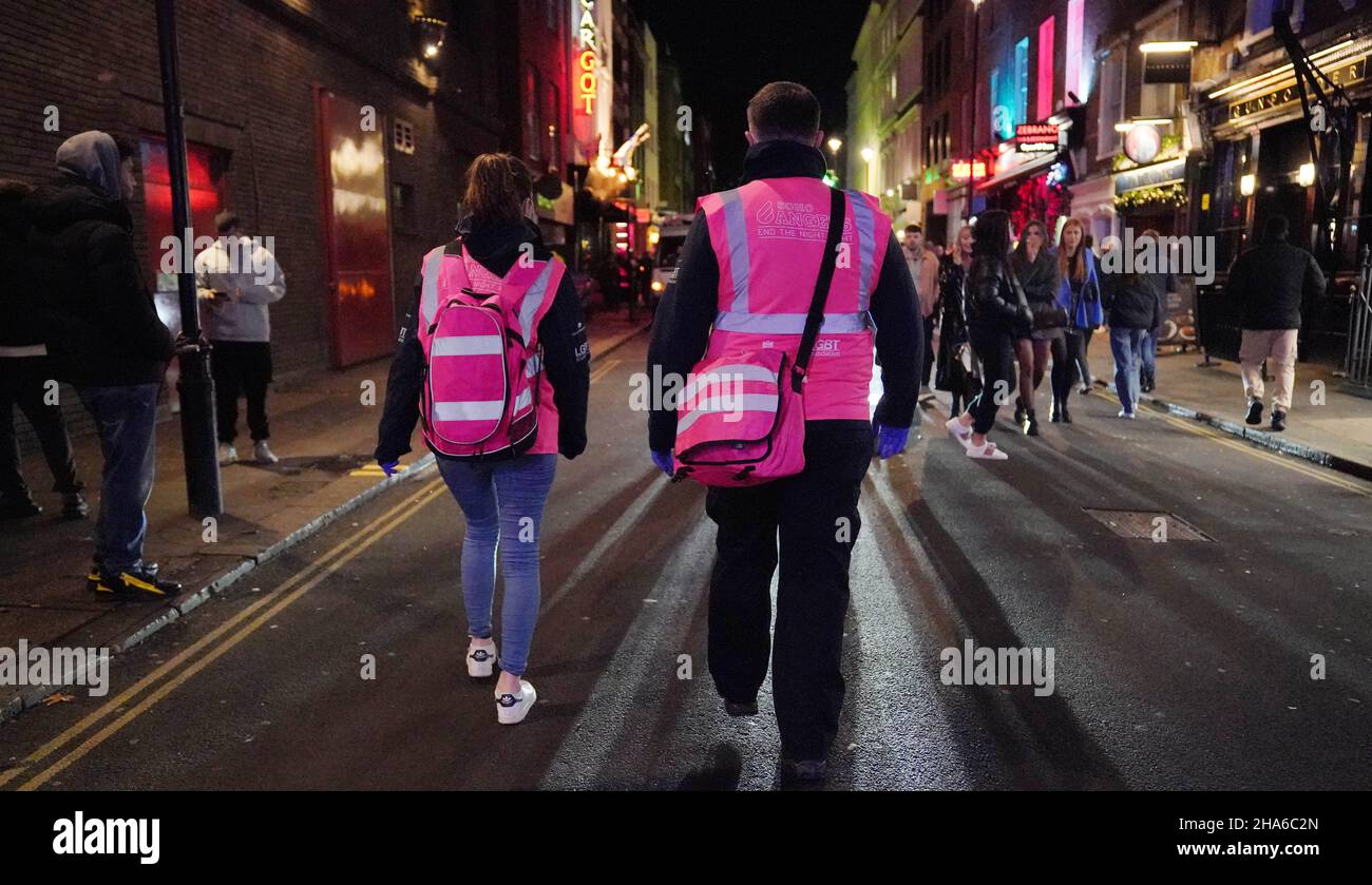 Volunteer members of Soho Angels, an on-street support unit of ...