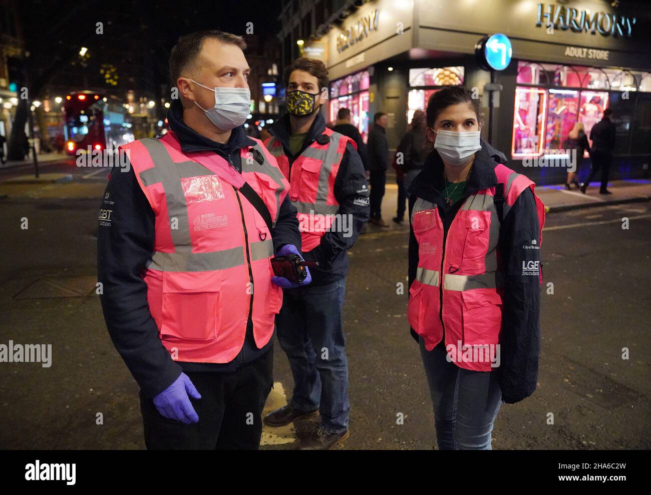 Volunteer members of Soho Angels, an on-street support unit of ...