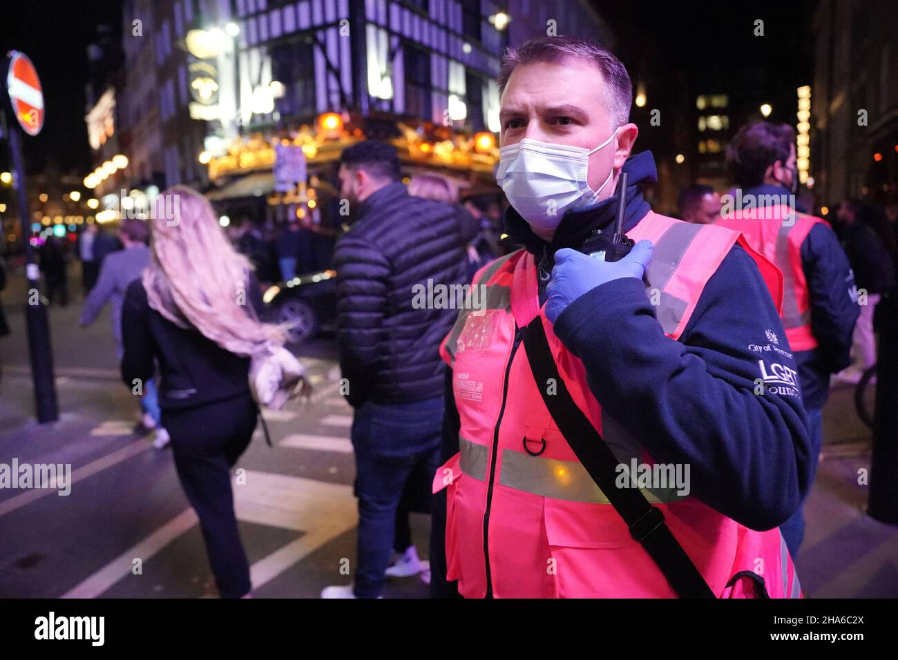 Volunteer members of Soho Angels, an on-street support unit of ...