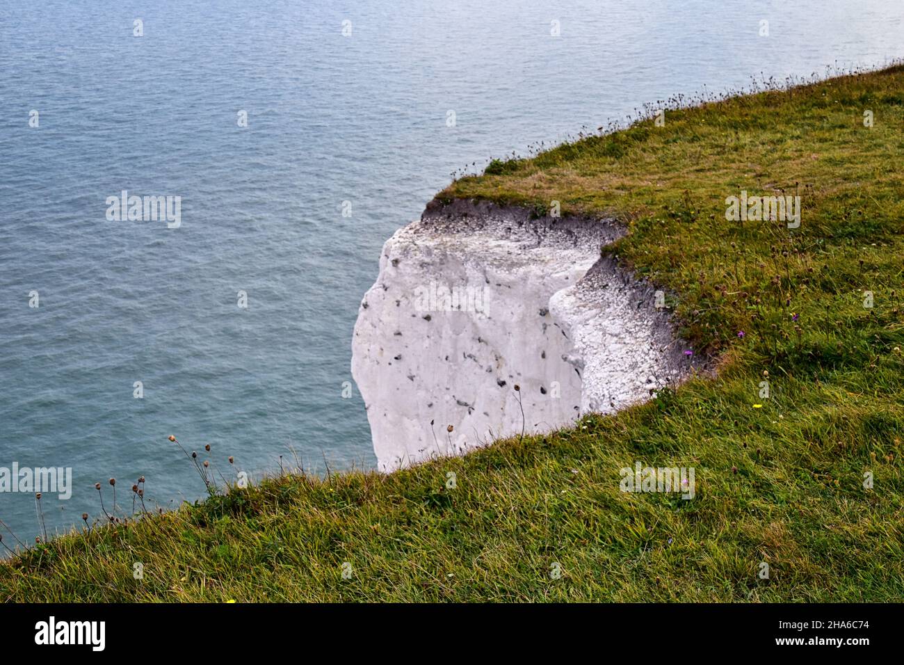 White Cliffs of Dover. Close up detailed landscape view of the cliffs ...