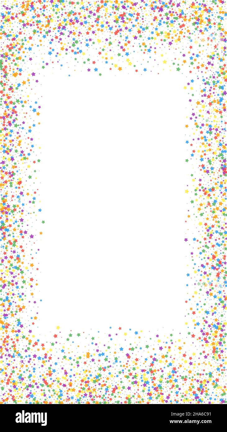 Festive awesome confetti. Celebration stars. Childish bright stars on ...