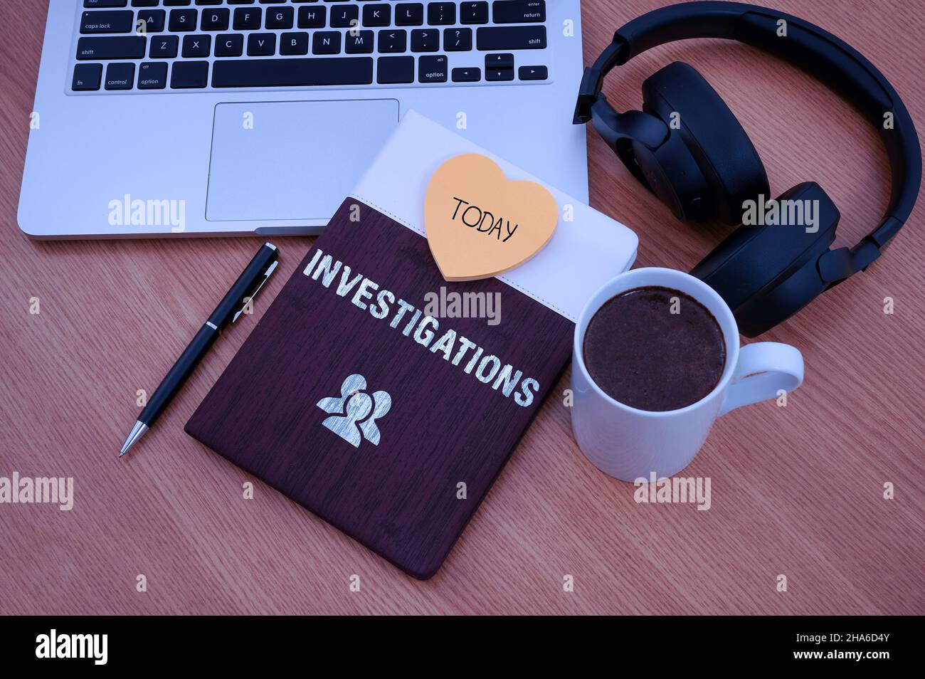 Sign displaying Investigations. Word for The formal action or ...