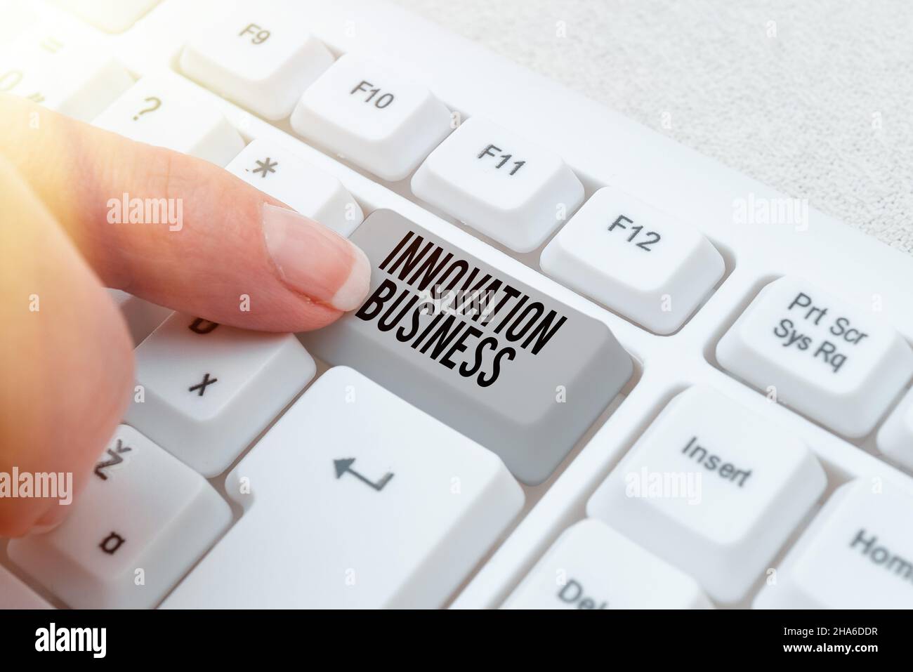 Conceptual caption Innovation Business. Business approach Introduce New ...