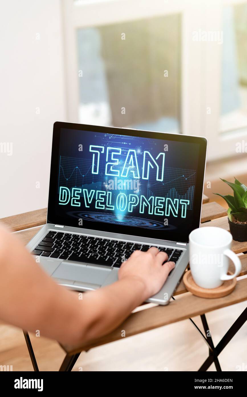 Text showing inspiration Team Development. Word for learn why and how ...
