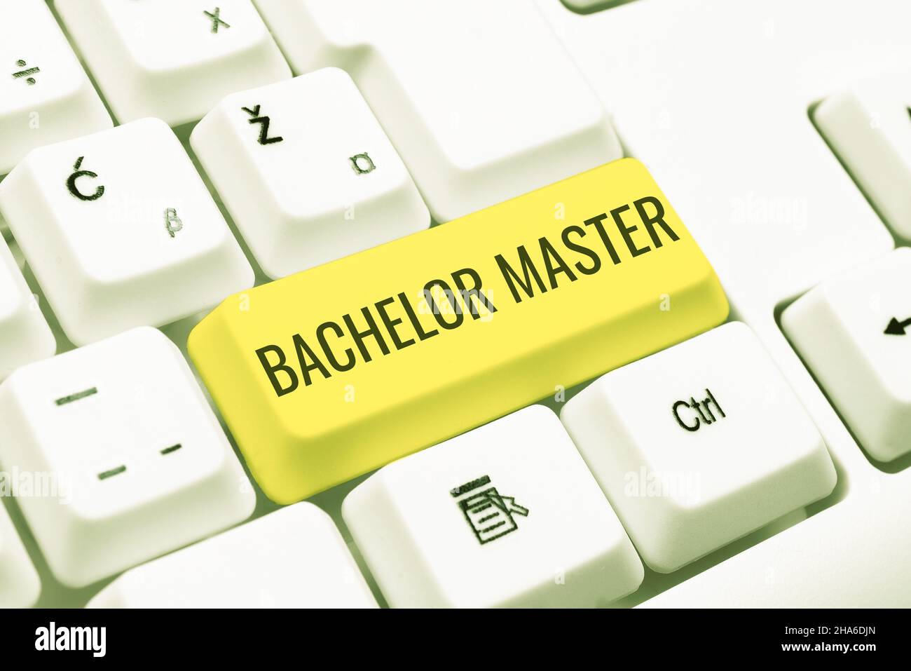 Writing displaying text Bachelor Master. Conceptual photo An advanced ...