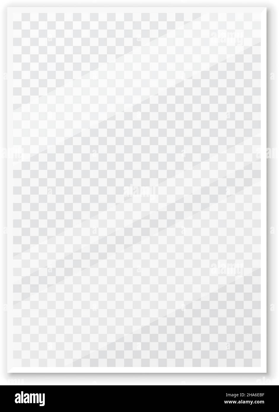Vector realistic mirror with blurry reflection. Mirror frame or mirror ...
