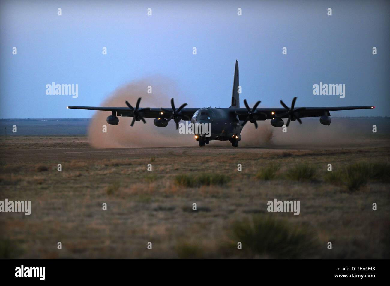 A U.S. Air Force MC-130J Commando II transport aircraft from the 27th ...