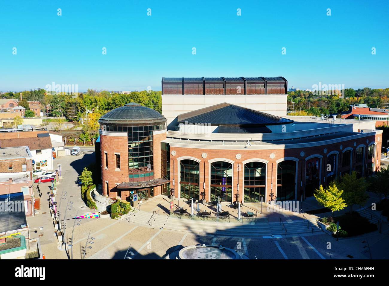 An aerial of Rose Theater in Brampton, Ontario, Canada Stock Photo - Alamy