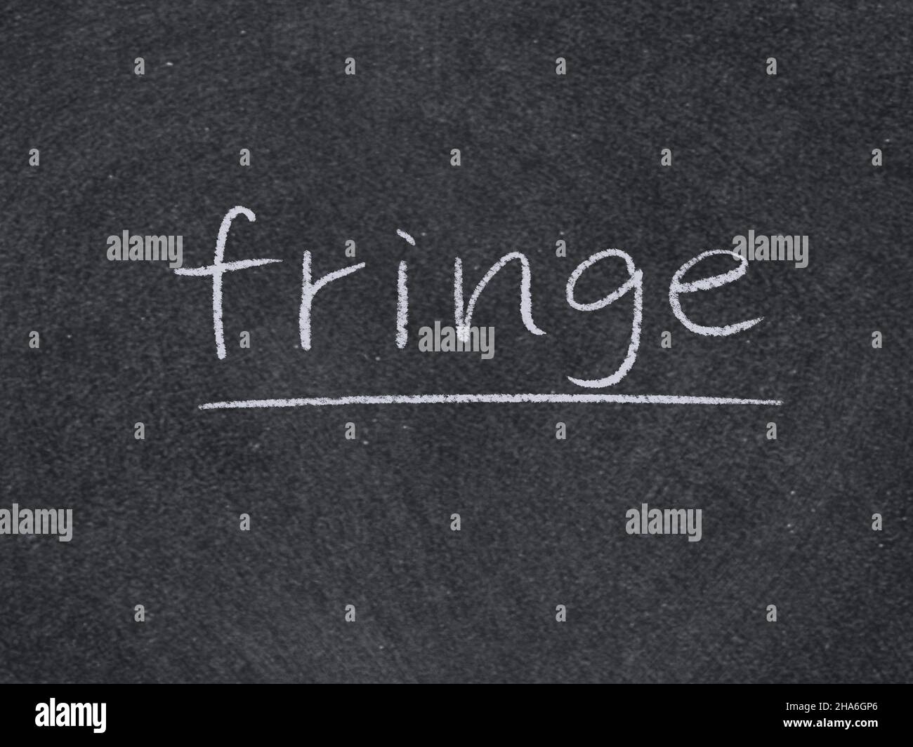 fringe concept word on blackboard background Stock Photo - Alamy