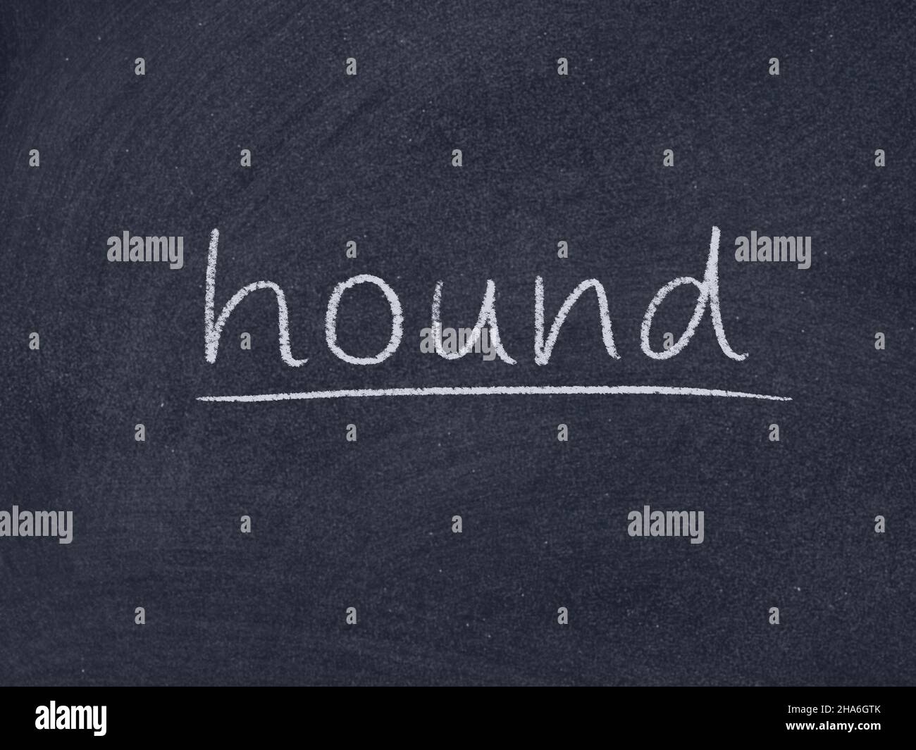 hound concept word on blackboard background Stock Photo - Alamy