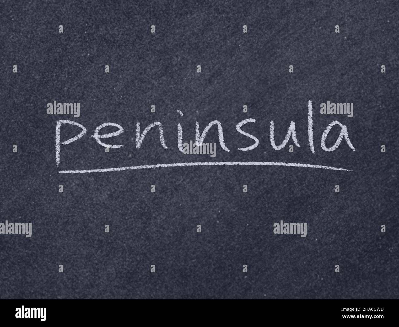 peninsula concept word on blackboard background Stock Photo - Alamy