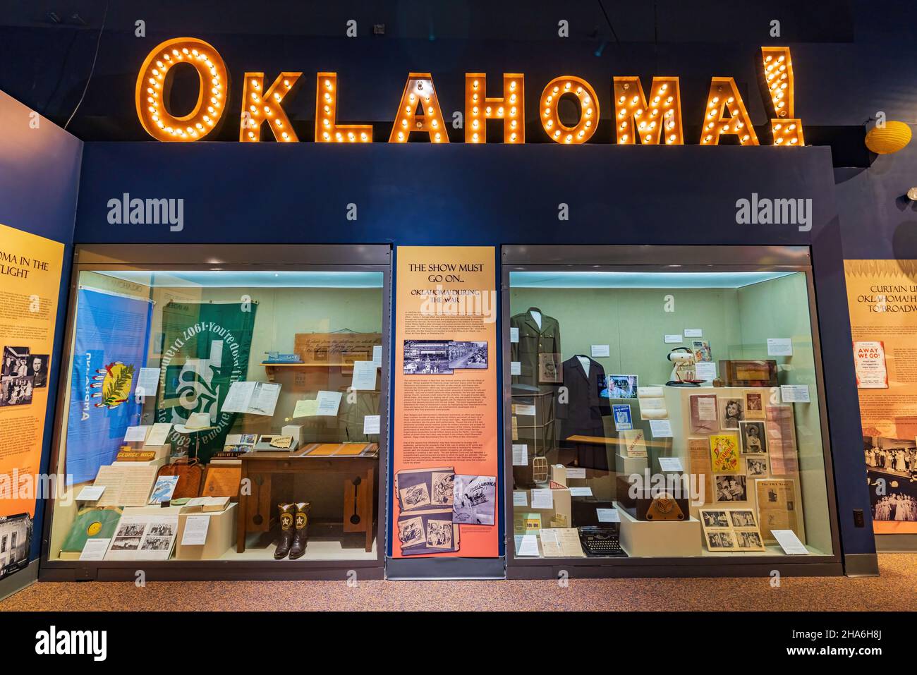 Oklahoma, DEC 9 2021 - Interior view of the Oklahoma History Center ...