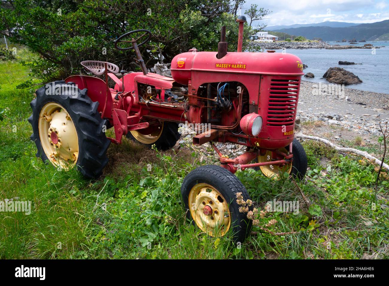 Vintage Massey Harris tractor, Breaker Bay, Seatoun, Wellington, North ...