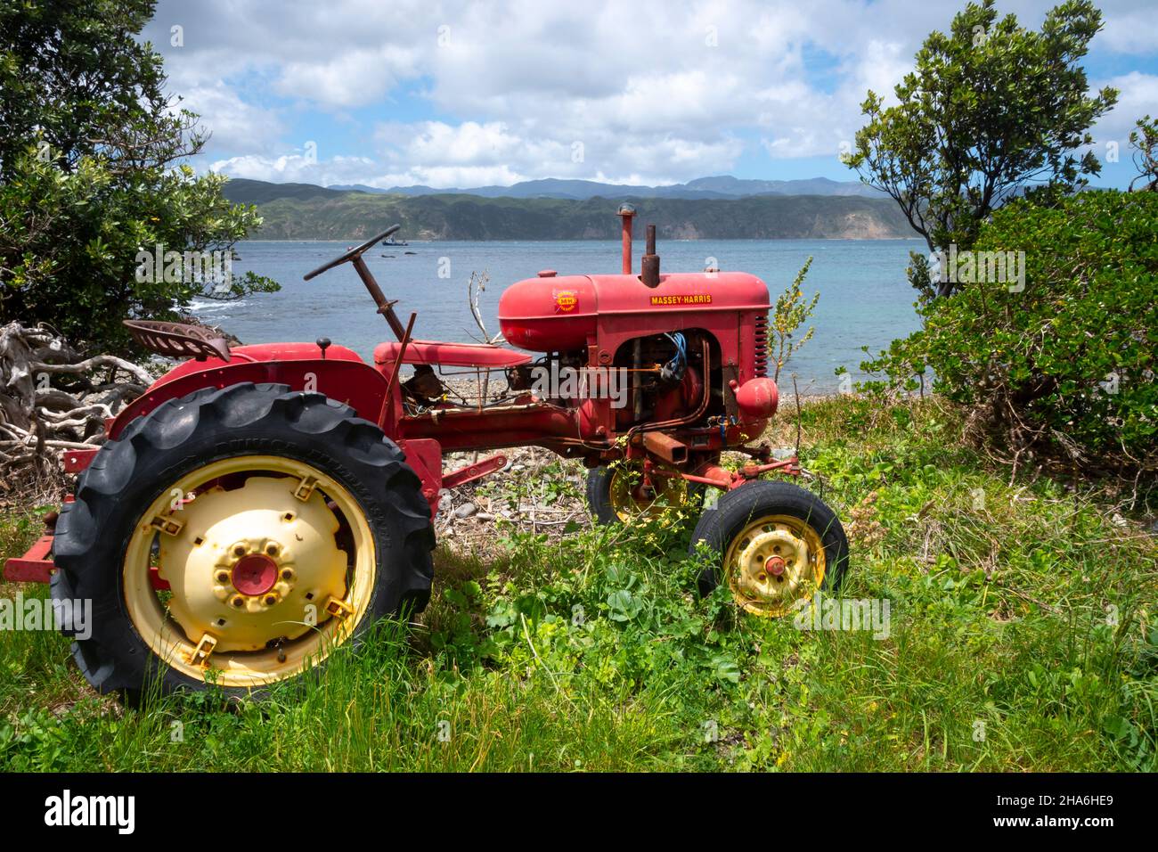 Vintage Massey Harris tractor, Breaker Bay, Seatoun, Wellington, North ...