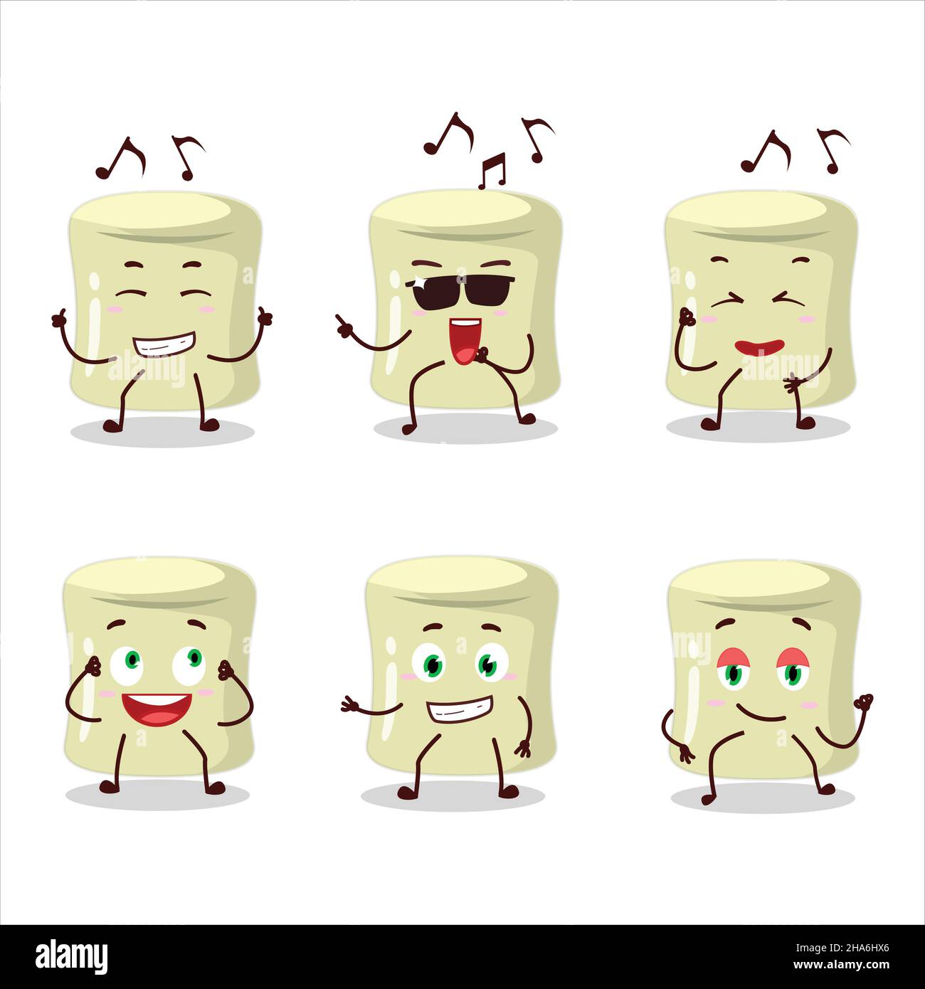An image of banana marshmallow dancer cartoon character enjoying the ...