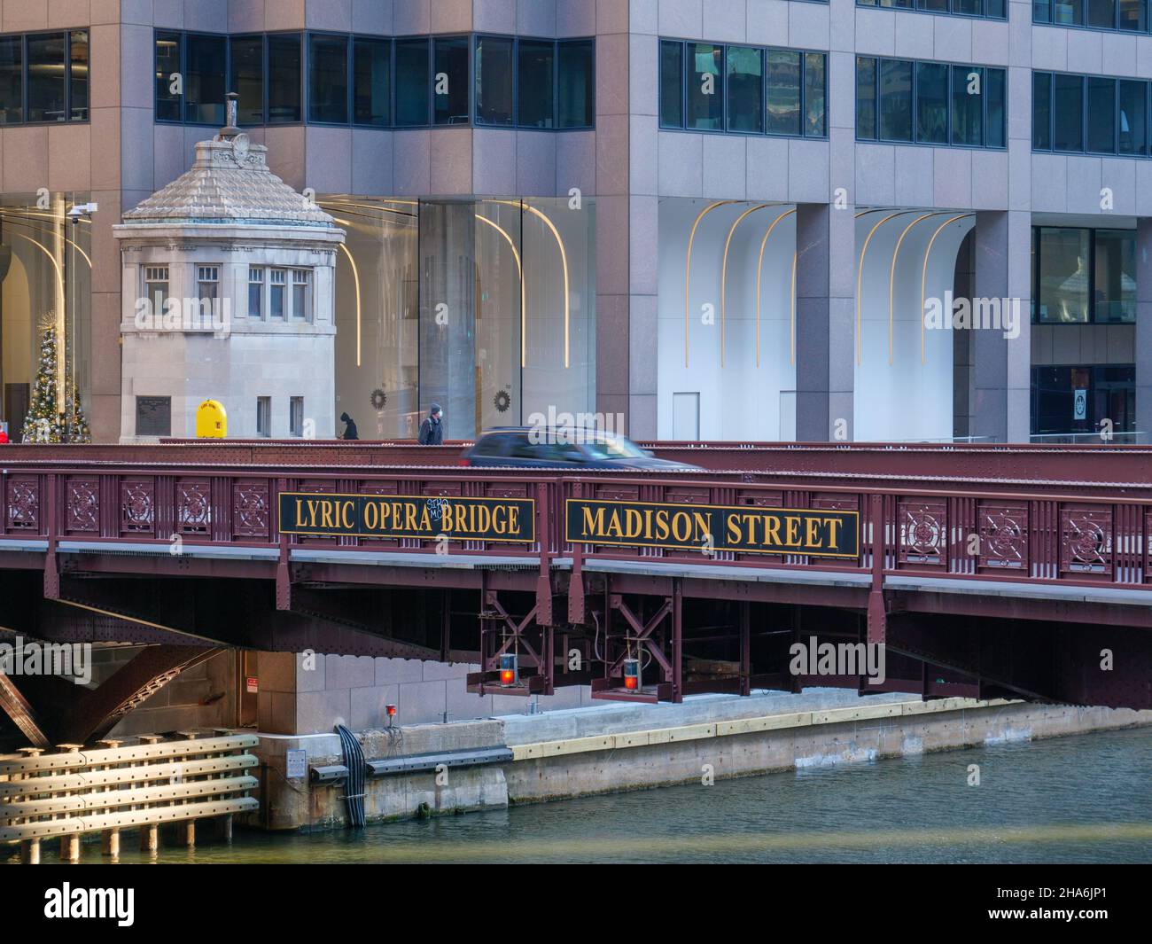 Lyric Opera Bridge, Madison Street, Chicago, Illinois Stock Photo - Alamy