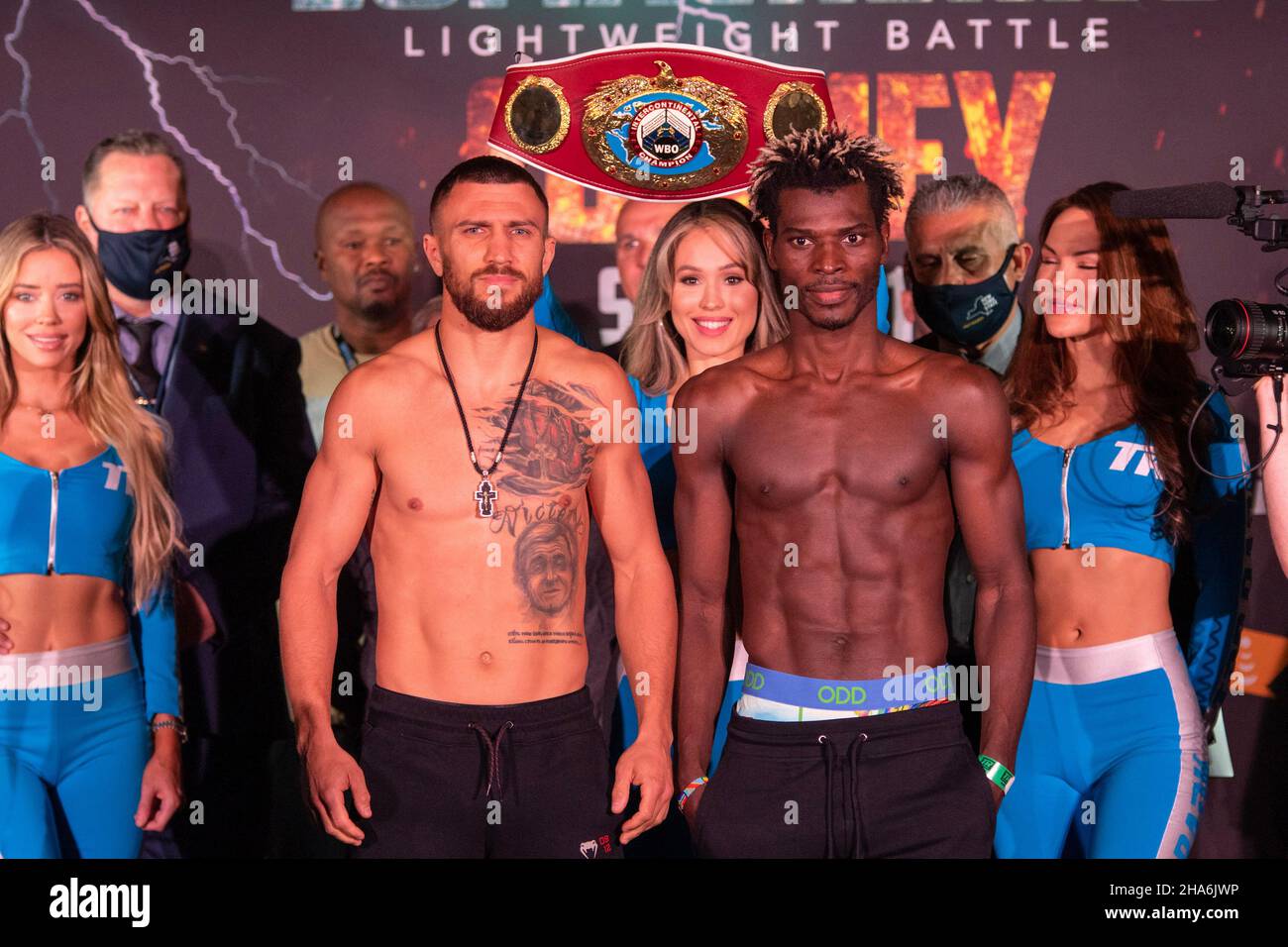 December 10, 2021: New York, NY - December 10: Vasiliy Lomachenco and ...