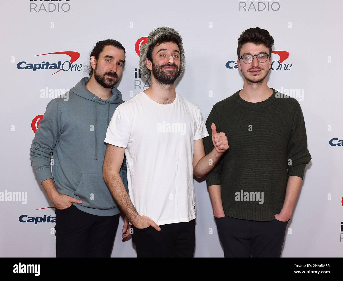 NEW YORK, NEW YORK - DECEMBER 10: AJR - Adam Met, Jack Met and Ryan Met ...