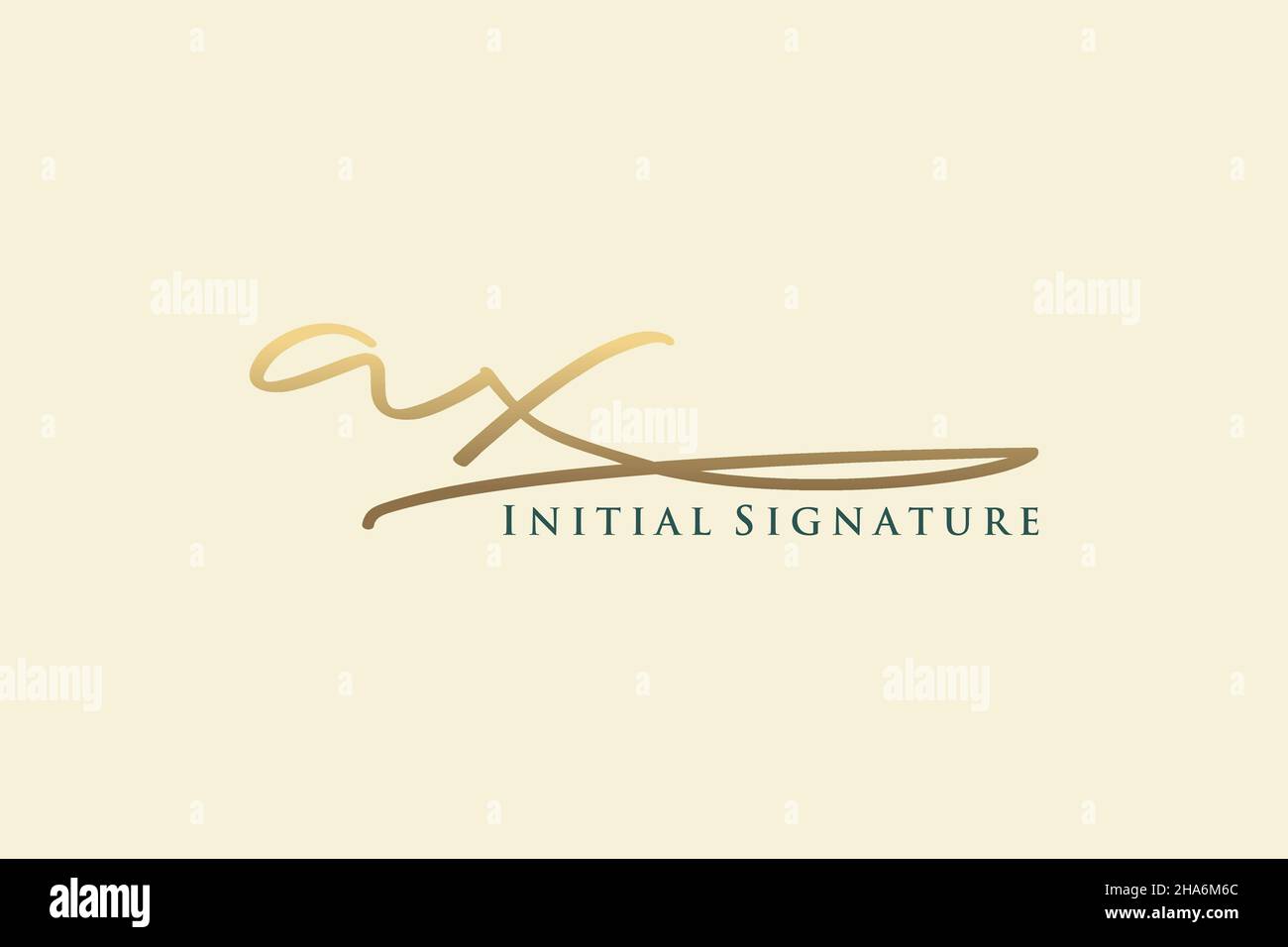 AX Letter Signature Logo Template elegant design logo. Hand drawn ...
