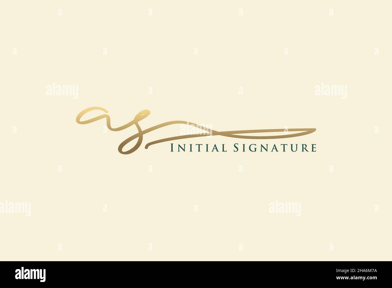AS Letter Signature Logo Template elegant design logo. Hand drawn ...