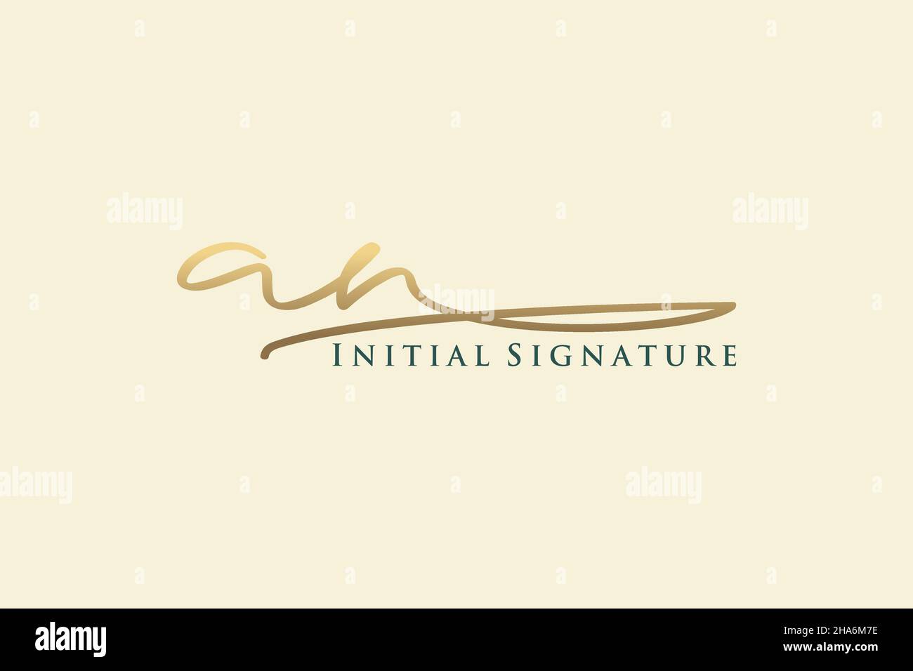AN Letter Signature Logo Template elegant design logo. Hand drawn ...