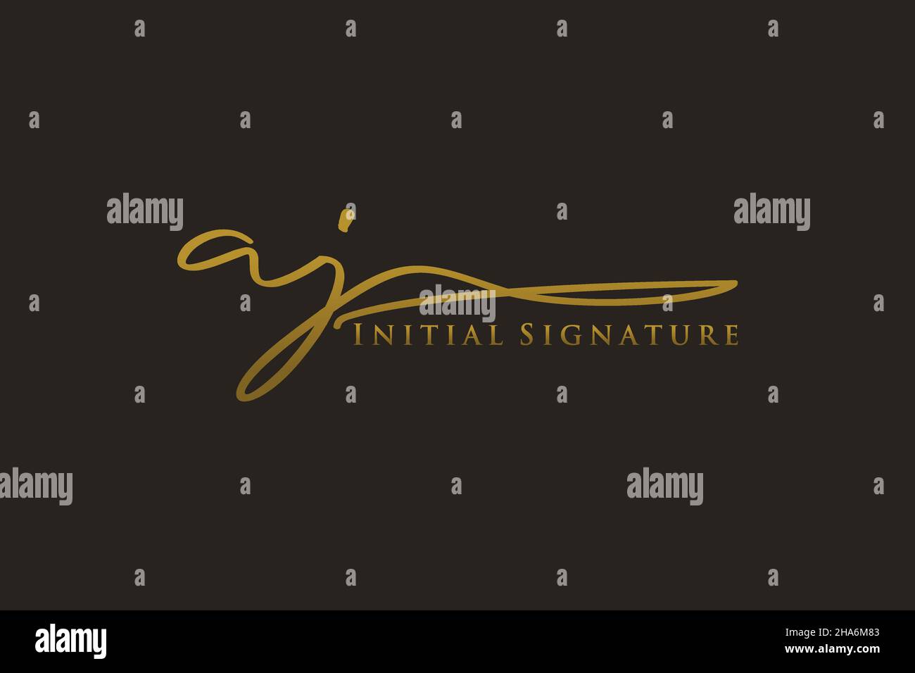 AJ Letter Signature Logo Template elegant design logo. Hand drawn ...