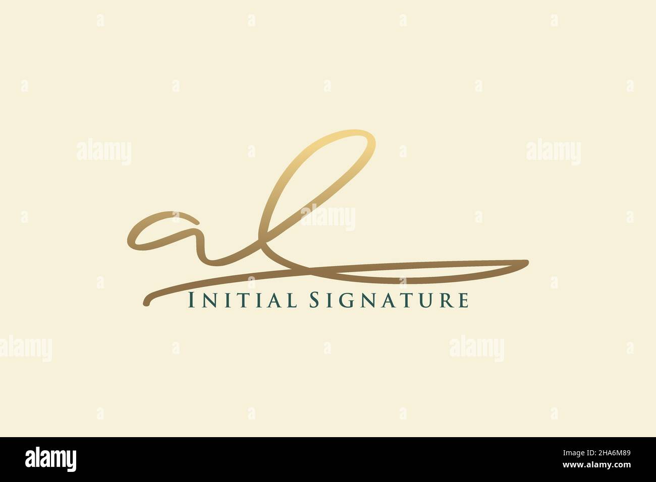 AL Letter Signature Logo Template elegant design logo. Hand drawn ...