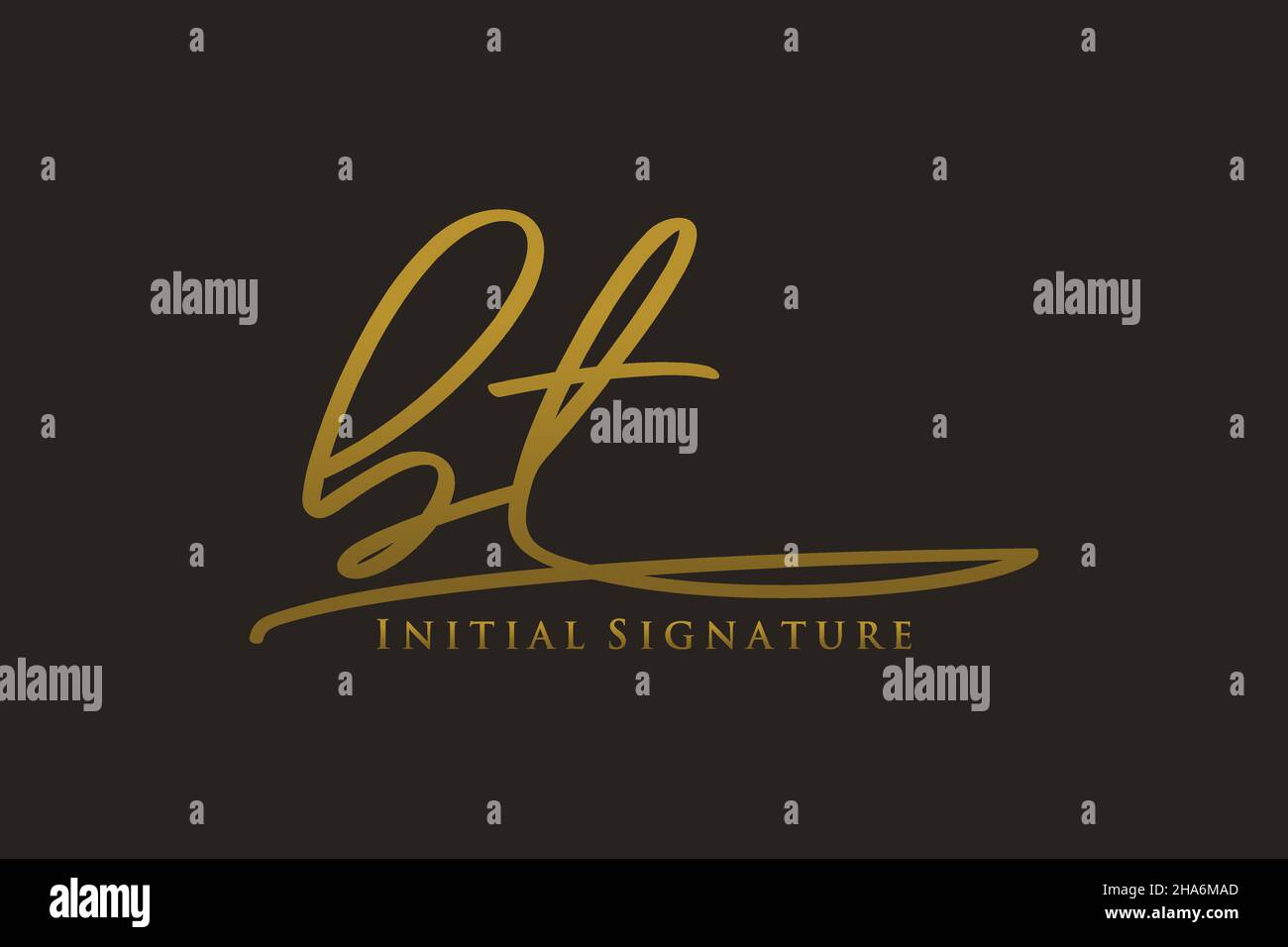 BT Letter Signature Logo Template elegant design logo. Hand drawn ...